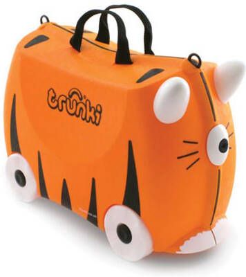 Trunki Ride-on kinder koffer Tijger Tipu oranje - Tassenshoponline.nl