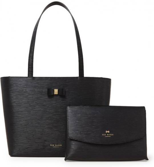 Ted Baker Deannah schoudertas van leer met uitneembare etui ...